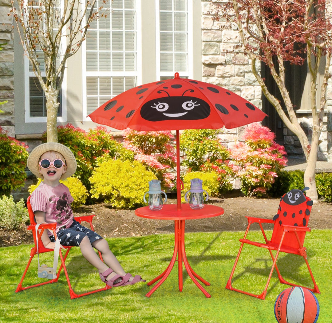 Lady Bird Design Kids Picnic Table with Parasol – Lotties Online Shopping
